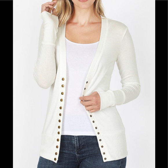Zenana Outfitters | Sweaters | Snap Front Cardigan | Poshmark